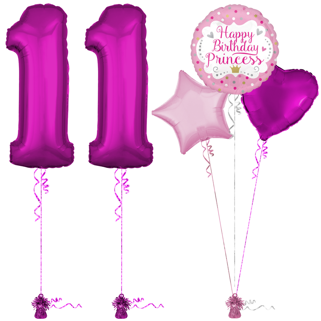 Hot Pink 11th Birthday Balloon Bouquet Set – Balloon Town