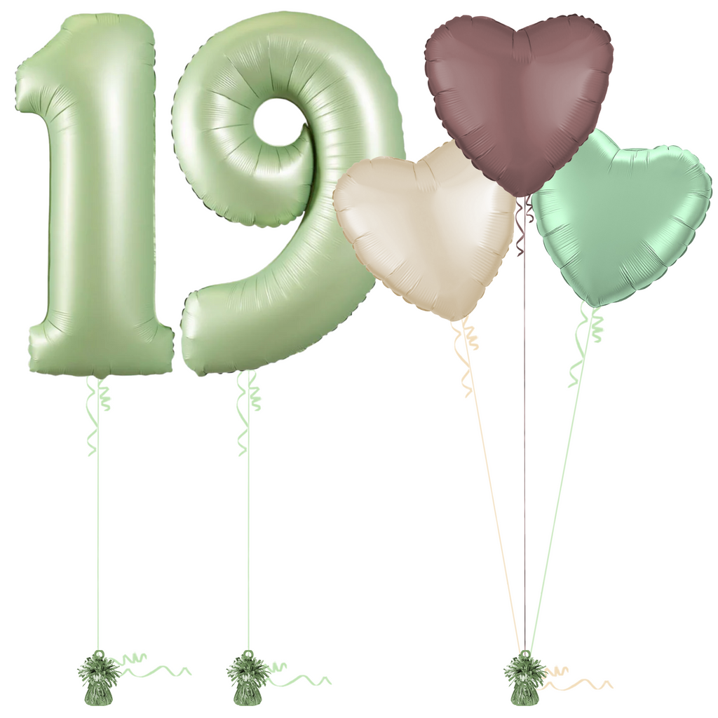 Order Online Olive Green 19th Birthday Balloon Bouquet Set