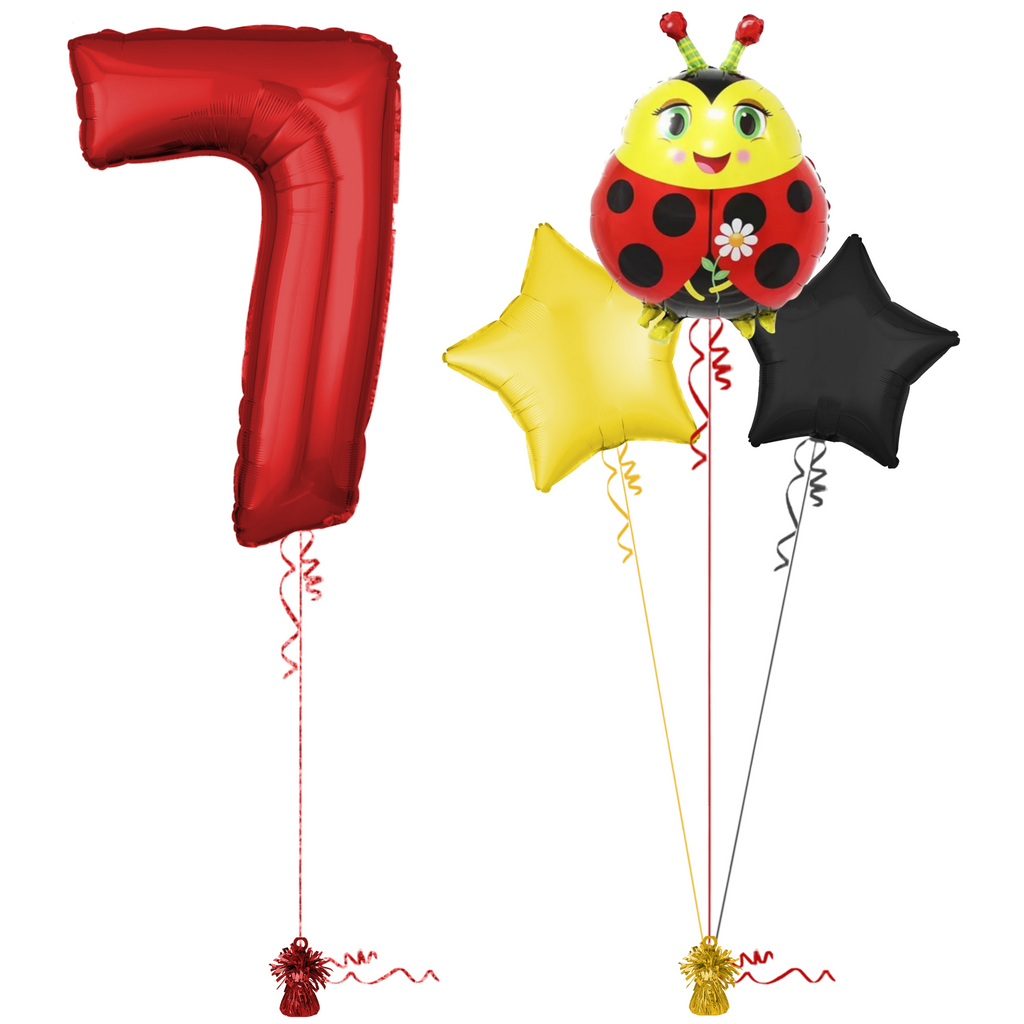 Red 7th Birthday Balloon Bouquet Set – Balloon Town