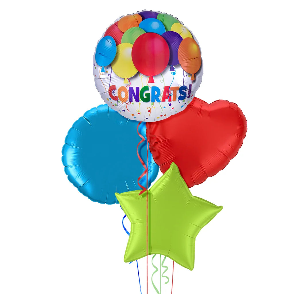 Colourful Congrats Balloon Bouquet | Shop Smile Now