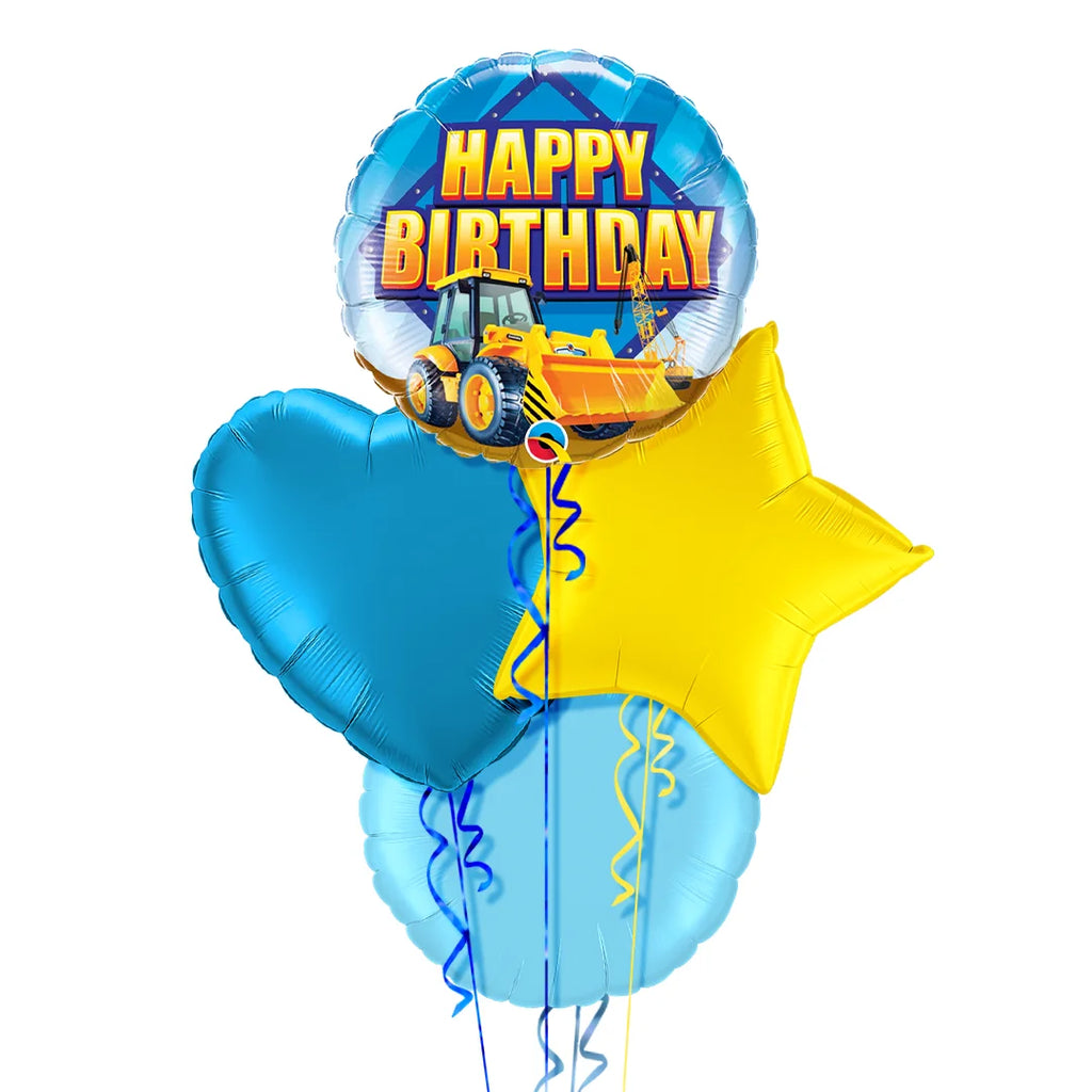 Happy Birthday Digger Balloon Bouquet