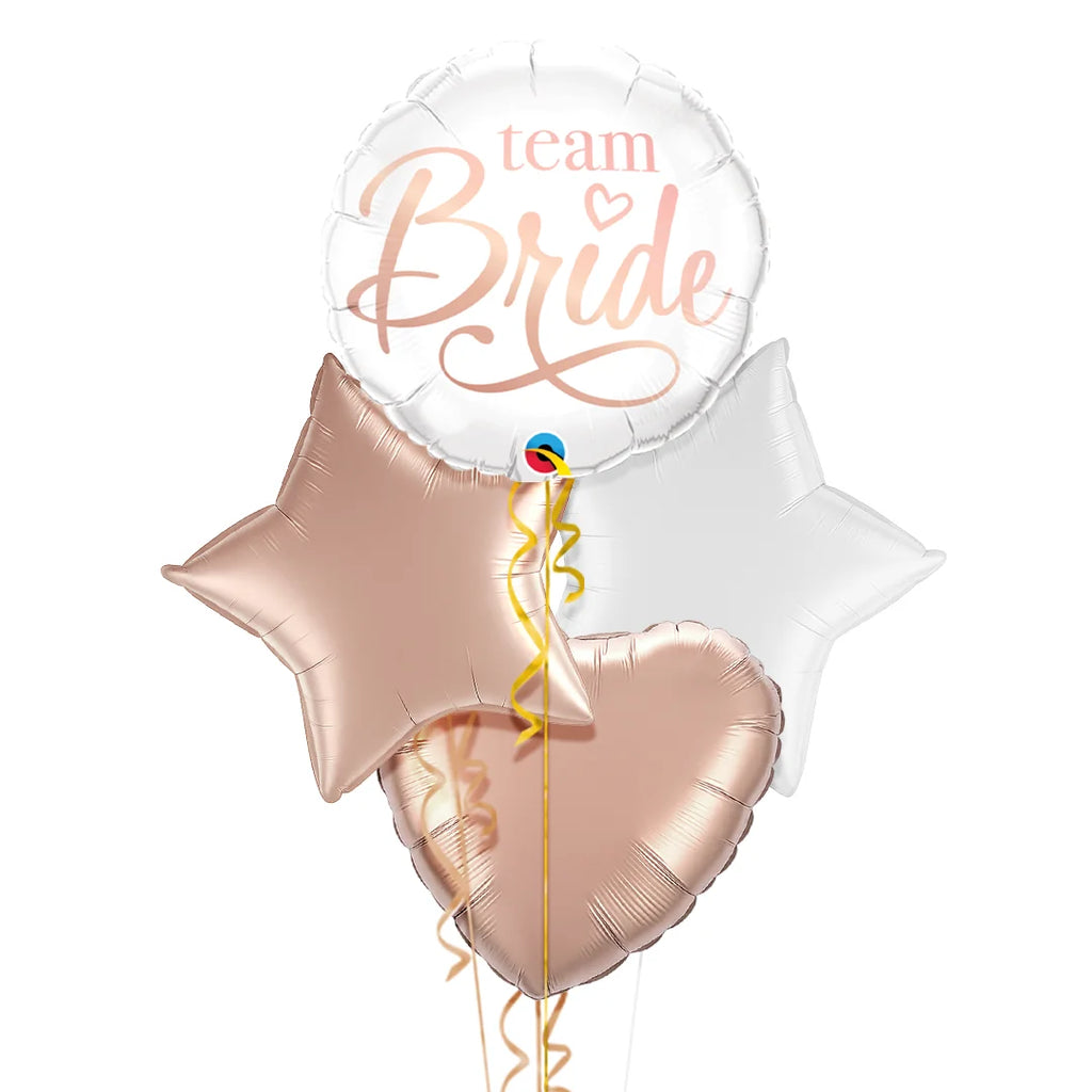 Shop Team Bride White and Rose Gold Foil Balloon