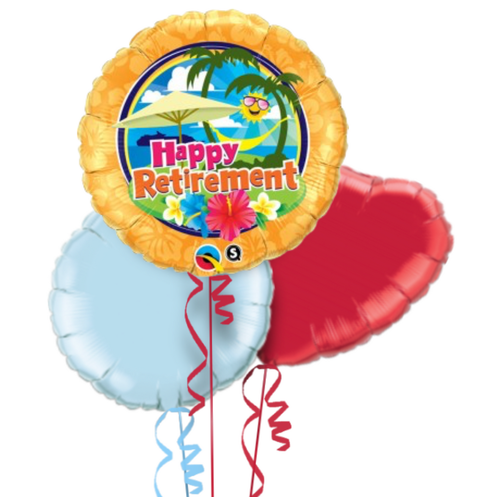 Exotic Happy Retirement Balloon Bouquet – Balloon Town