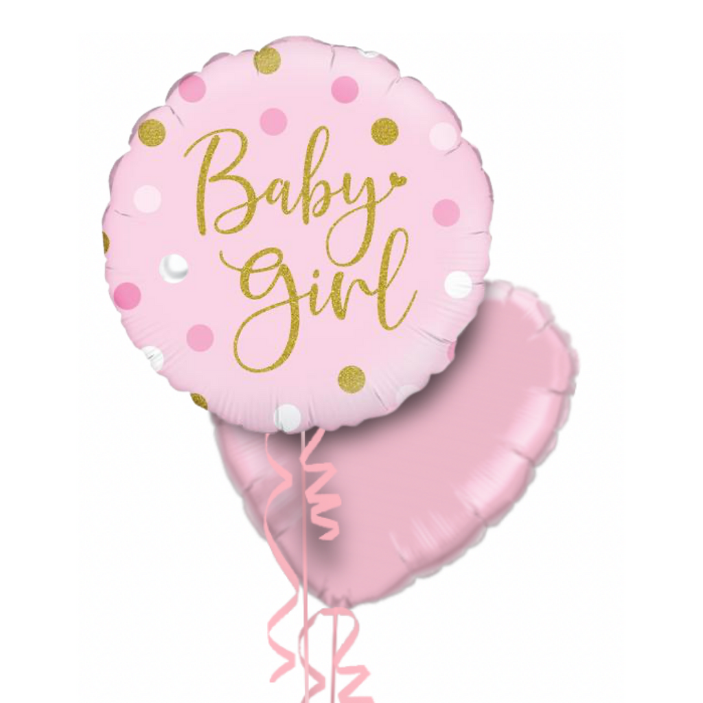 Sparkling Pink Baby Girl Balloon Bouquet