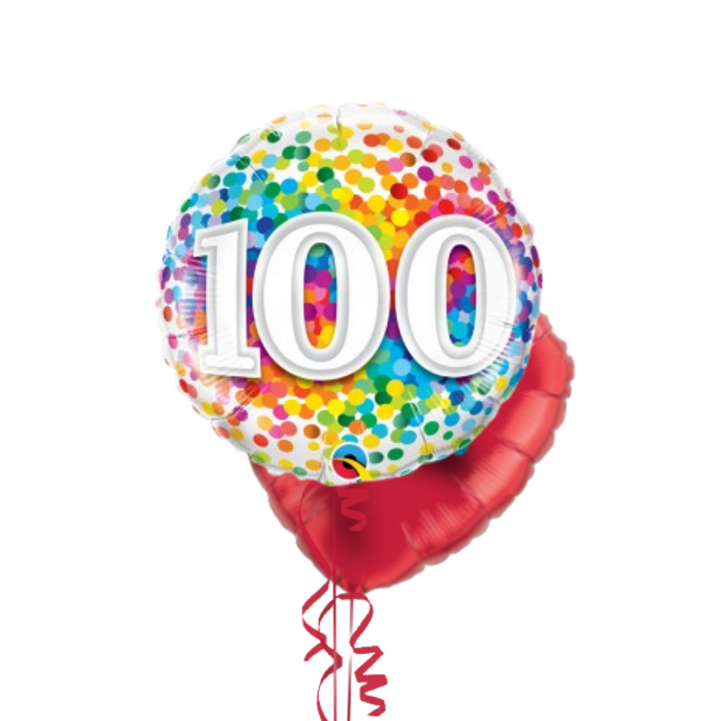 Happy 100th Birthday Confetti Balloon Bouquet – Balloon Town